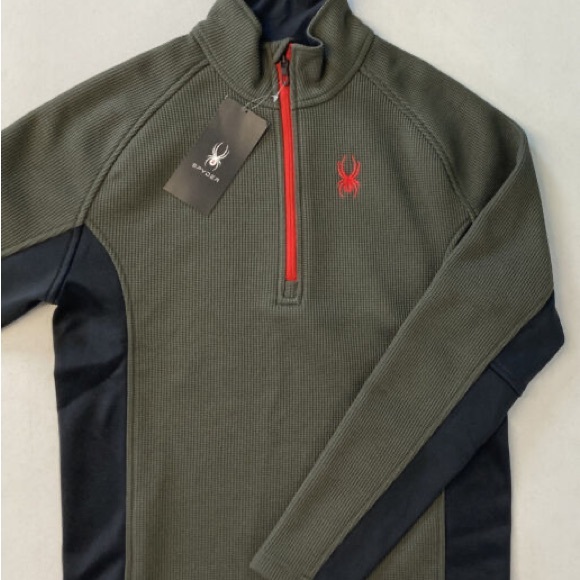 Spyder | Jackets & Coats | Spyder Zip Mens Pullover Awesome Green Nwt ...